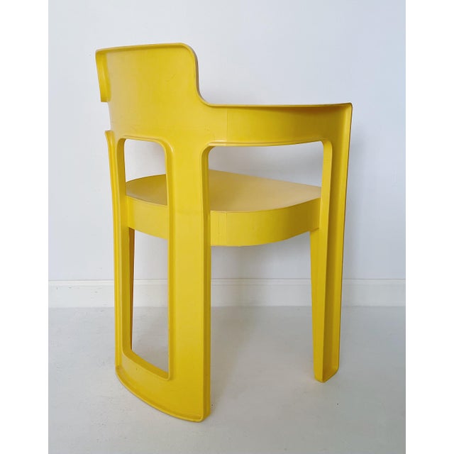 Set of 4 Vintage Yellow Syroco Plastic Chairs | Chairish