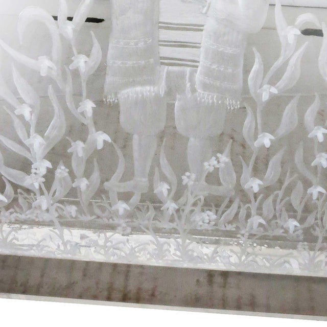 1970s Three Dimensional "Yom Kippur" Etched Acrylic Block Art by Dekel ...