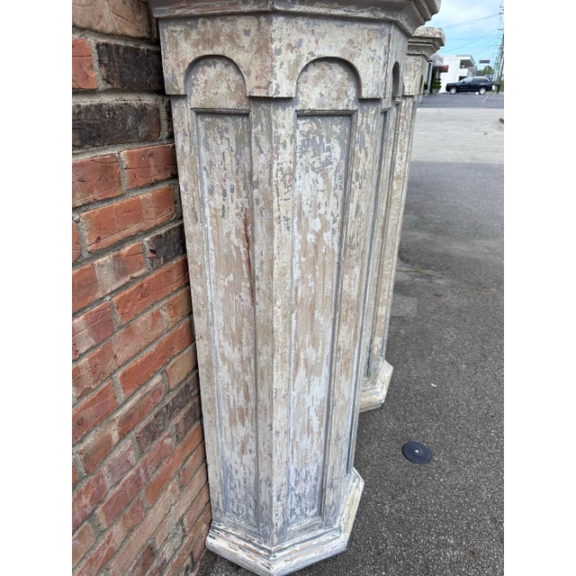 Pair English Wooden Columns | Chairish