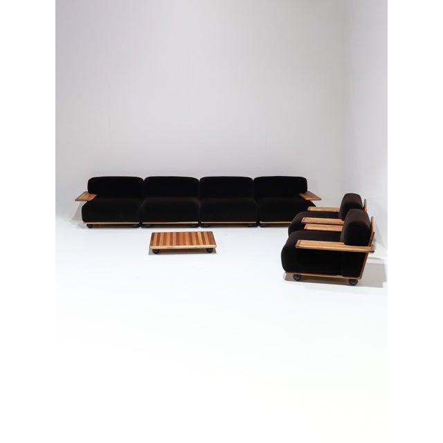 Pianura Modular Seating Group in Brown Mohair by Mario Bellini for ...