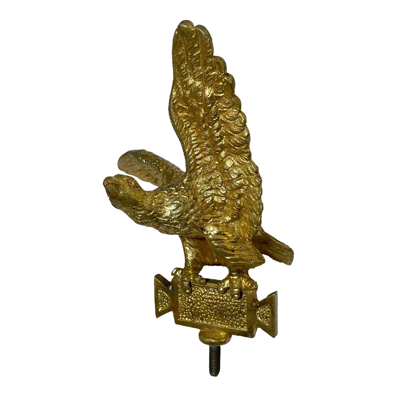 Antique Gold Gilded Solid Brass Bronze Open Winged Eagle Bird Heavy ...