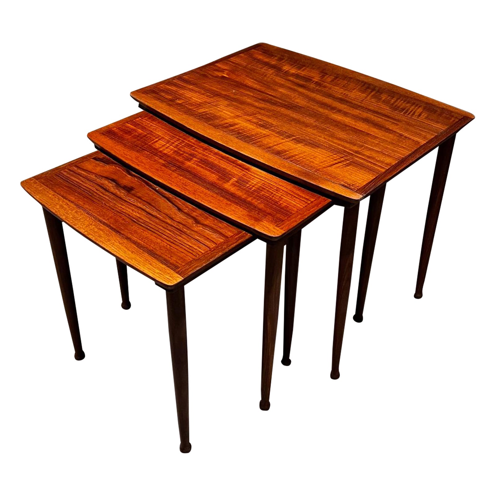 1960s Mobelintarsia Scandia Teak Nesting Tables Denmark | Chairish