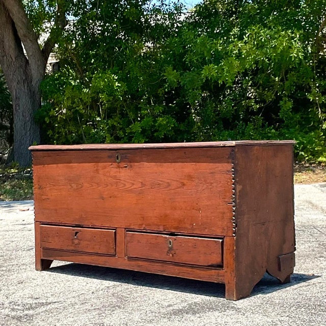 Antique Primitive 19th Century Blanket Chest | Chairish