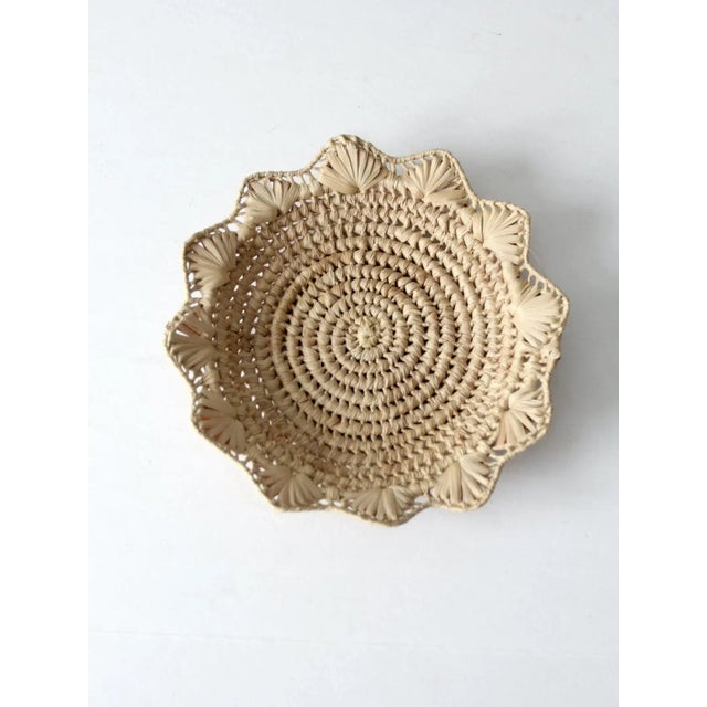 Vintage Woven Basket Tray | Chairish