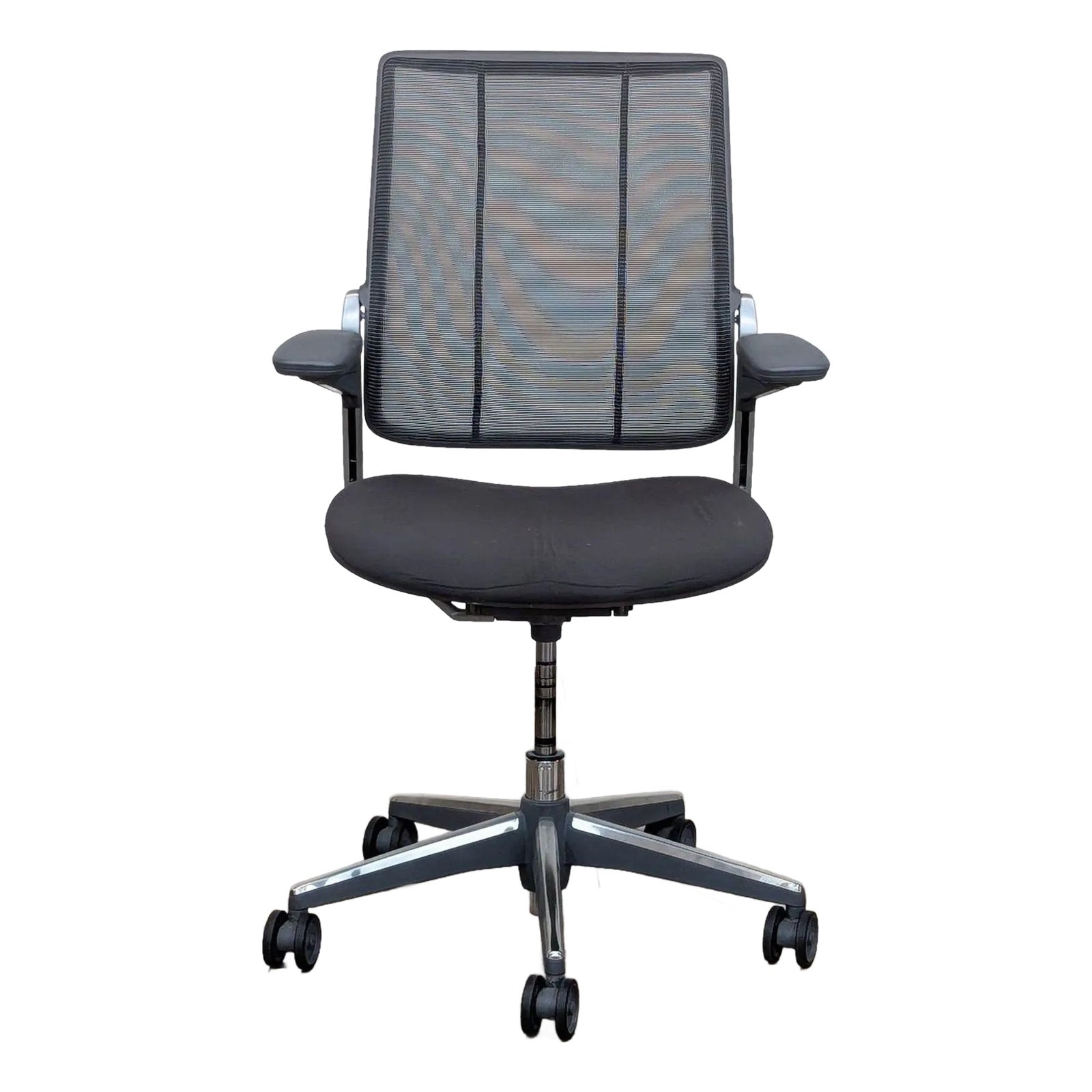 HumanScale Diffrient Smart Office Chair in Atlantic With Dark Gray Frame | Chairish