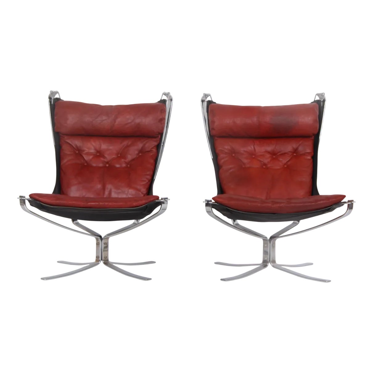 Falcon Chairs in Chrome-Plated Steel by Sigurd Ressell for Vatne Møbler ...