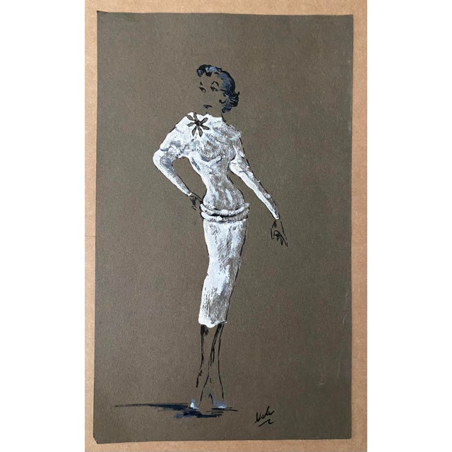 Midcentury Modern Figure Study of a Lady | Chairish