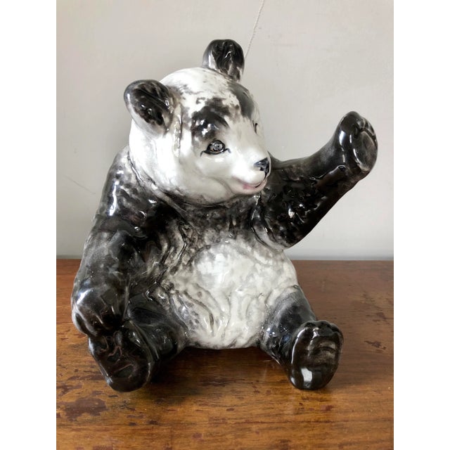 Vintage Italian Ceramic Panda | Chairish