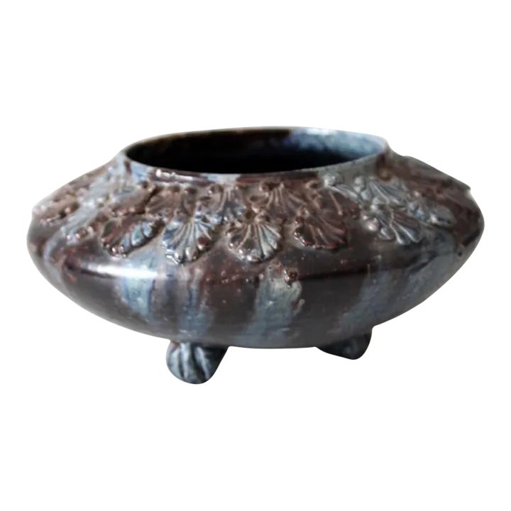 Antique Three Footed Bowl Vase | Chairish