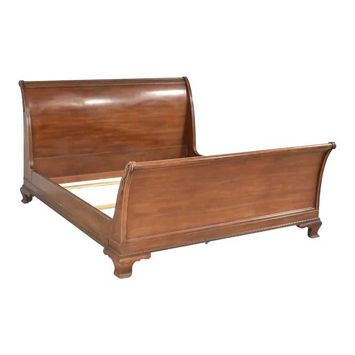 Henredon Aston Court Mahogany King Sleigh Bed | Chairish