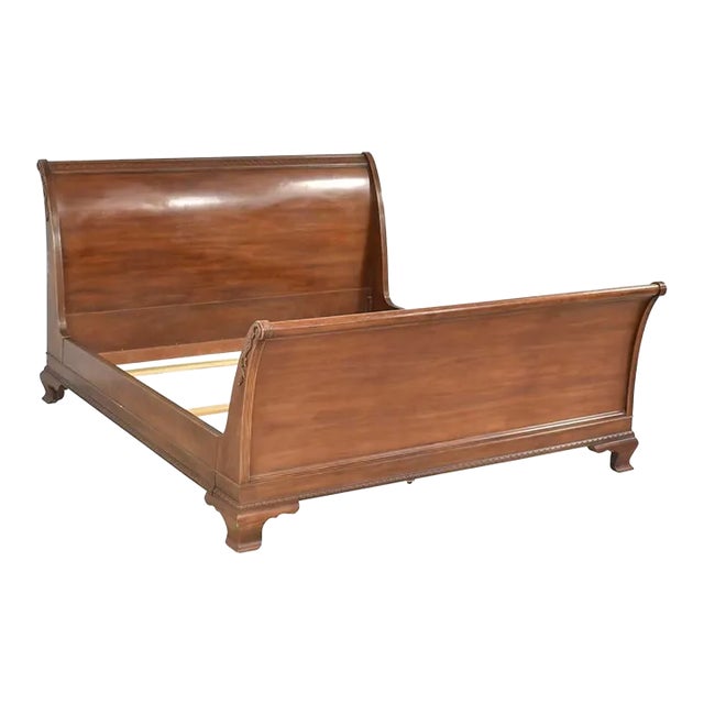 Henredon Aston Court Mahogany King Sleigh Bed | Chairish