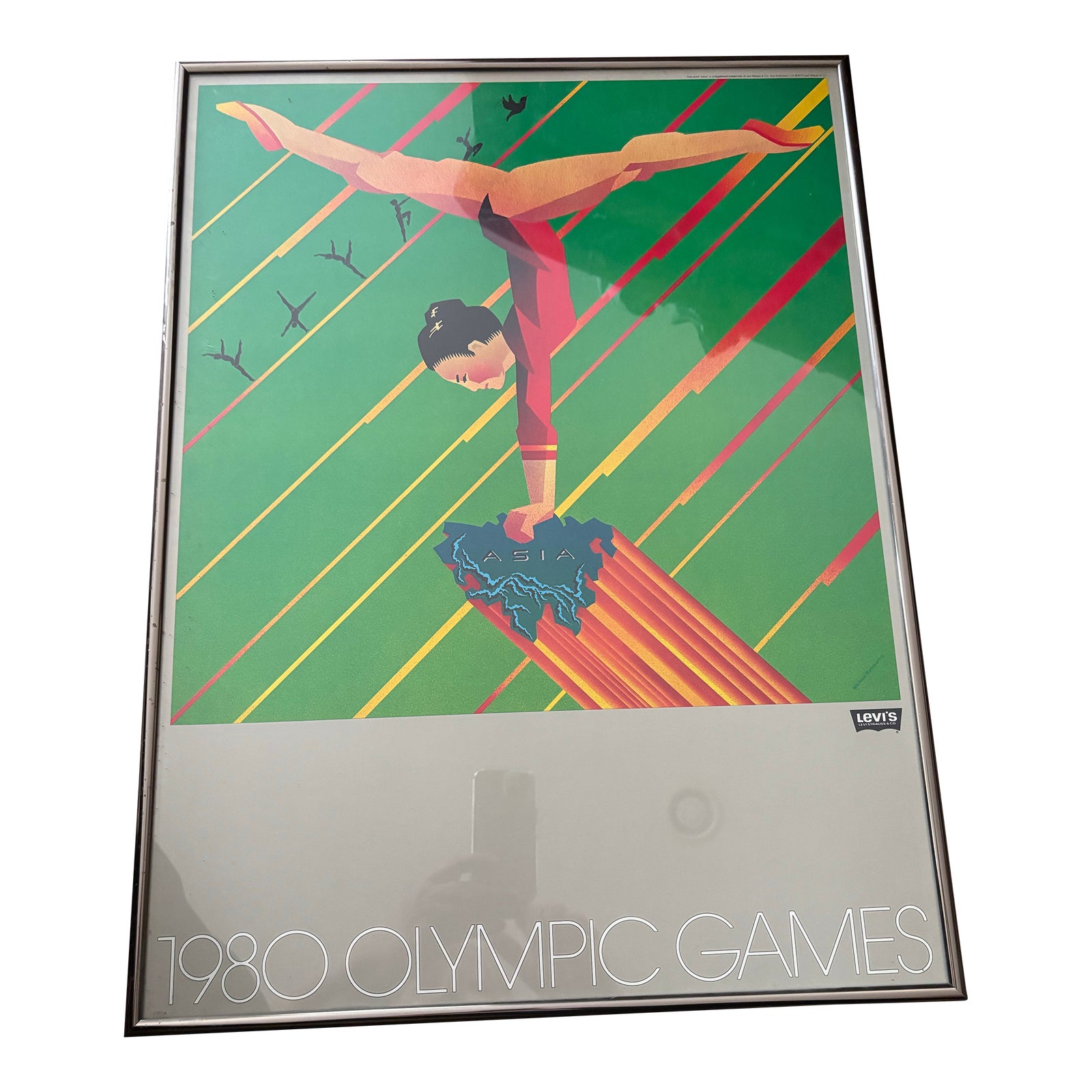 Original Vintage Sport Poster 1980 Moscow Olympics Games | Chairish