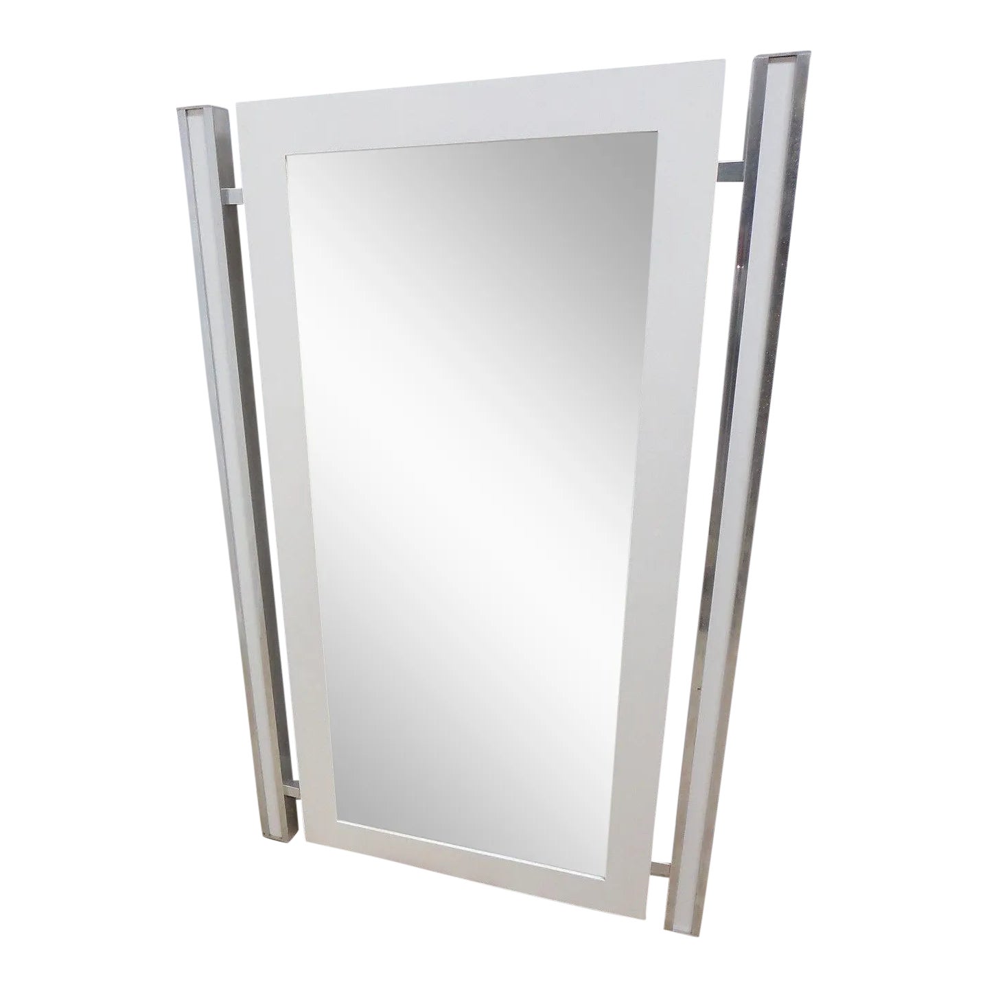 Mid-Century Thayer Coggin Milo Baughman Aluminum Mirror | Chairish