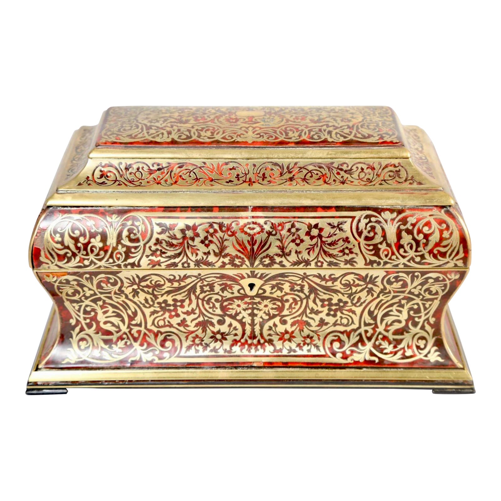 Victorian Boulle Casket-Form Letter Box, Halstaff and Hanover | Chairish