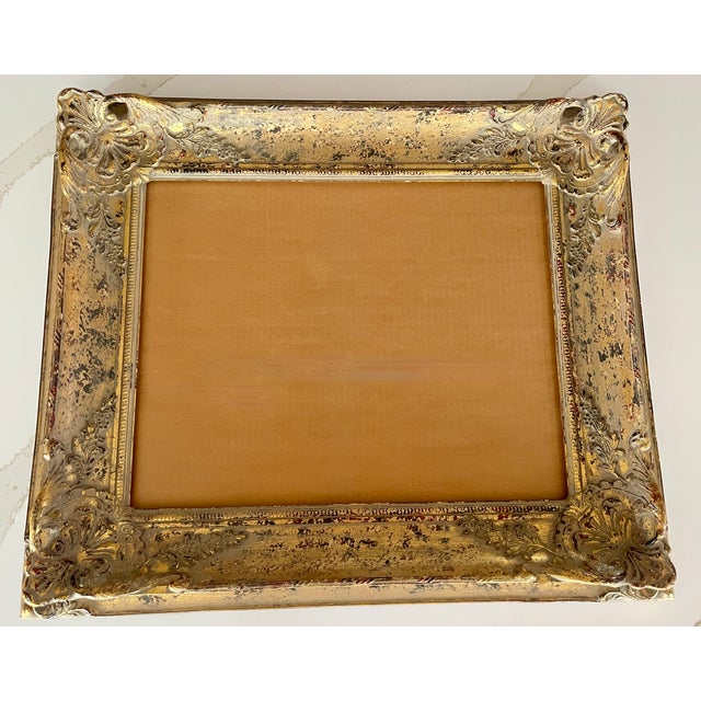 Antique French Gilded Gesso Gold Frame | Chairish
