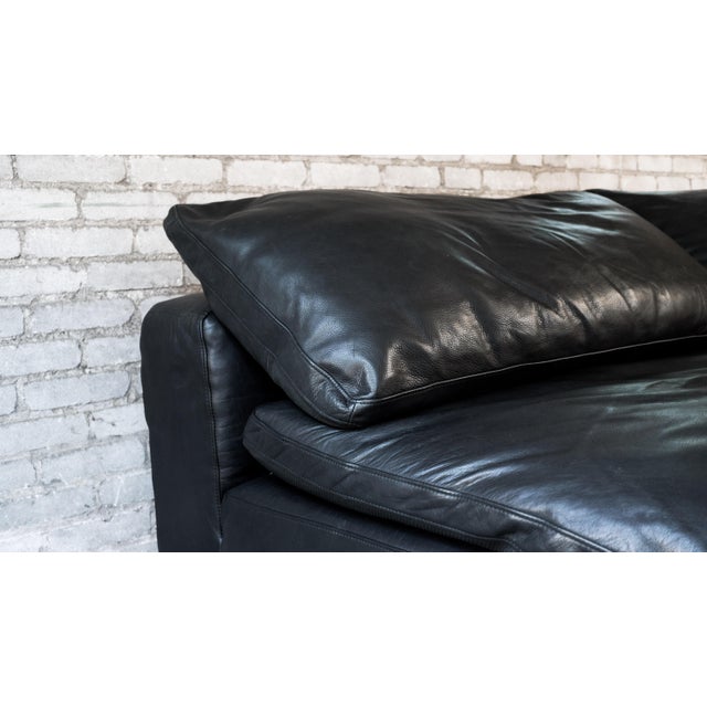 Restoration Hardware Cloud Modular Leather Luxe Armless Chairs - a Pair ...