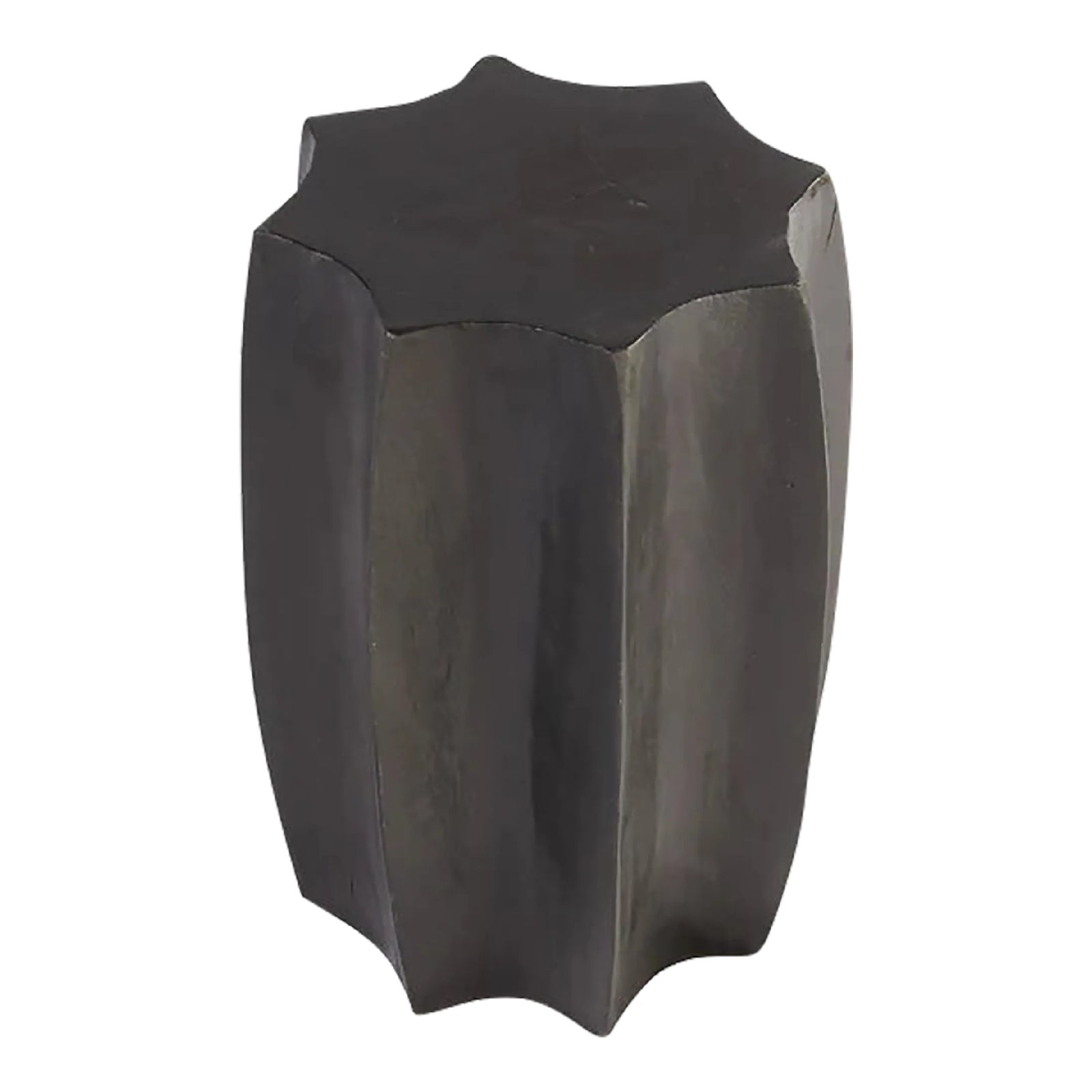 Octagon Black Accent or Side Table or Stool of Stool | Chairish