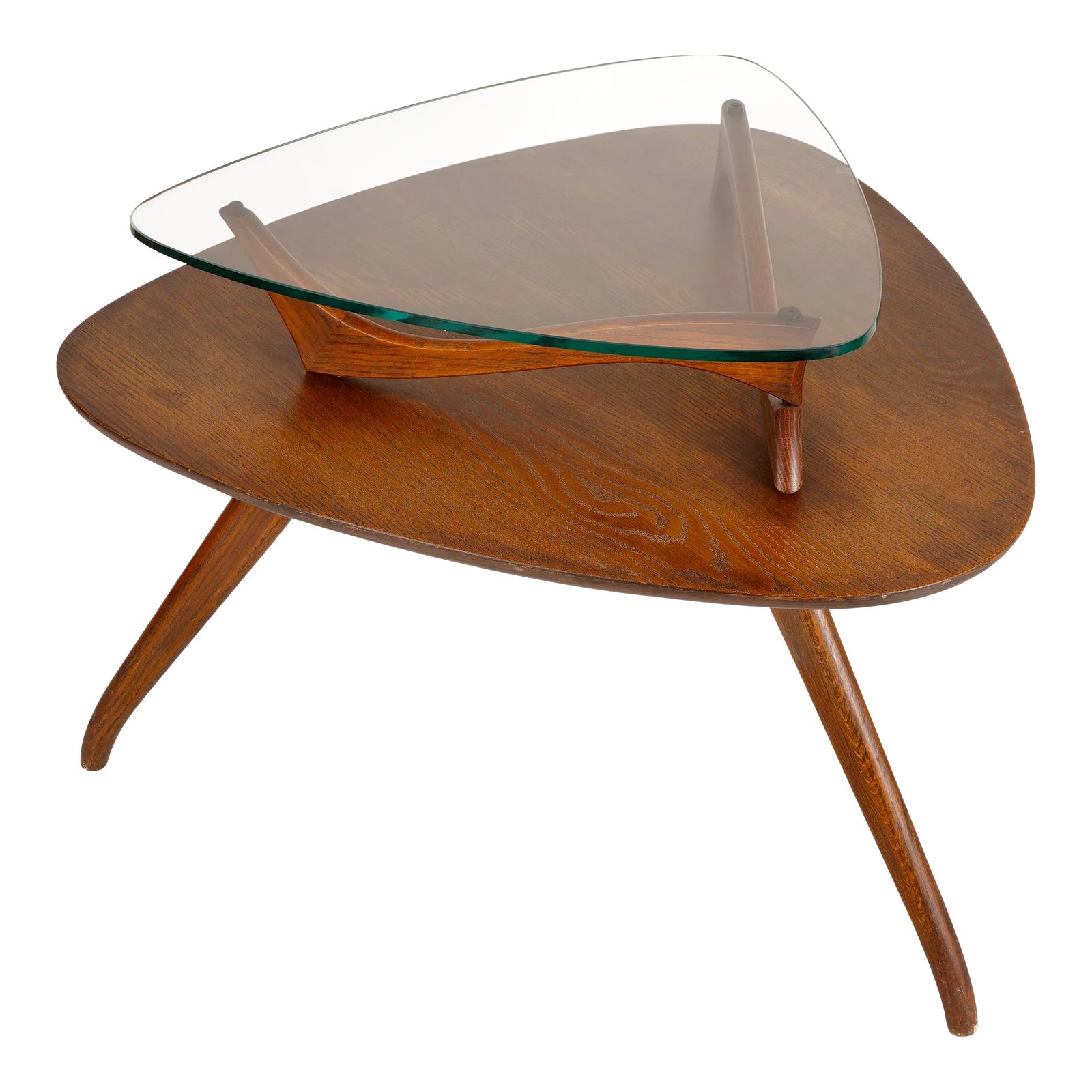 Mid 20th Century Vintage Mid Century Two Tier Vladimir Kagan Style Side ...