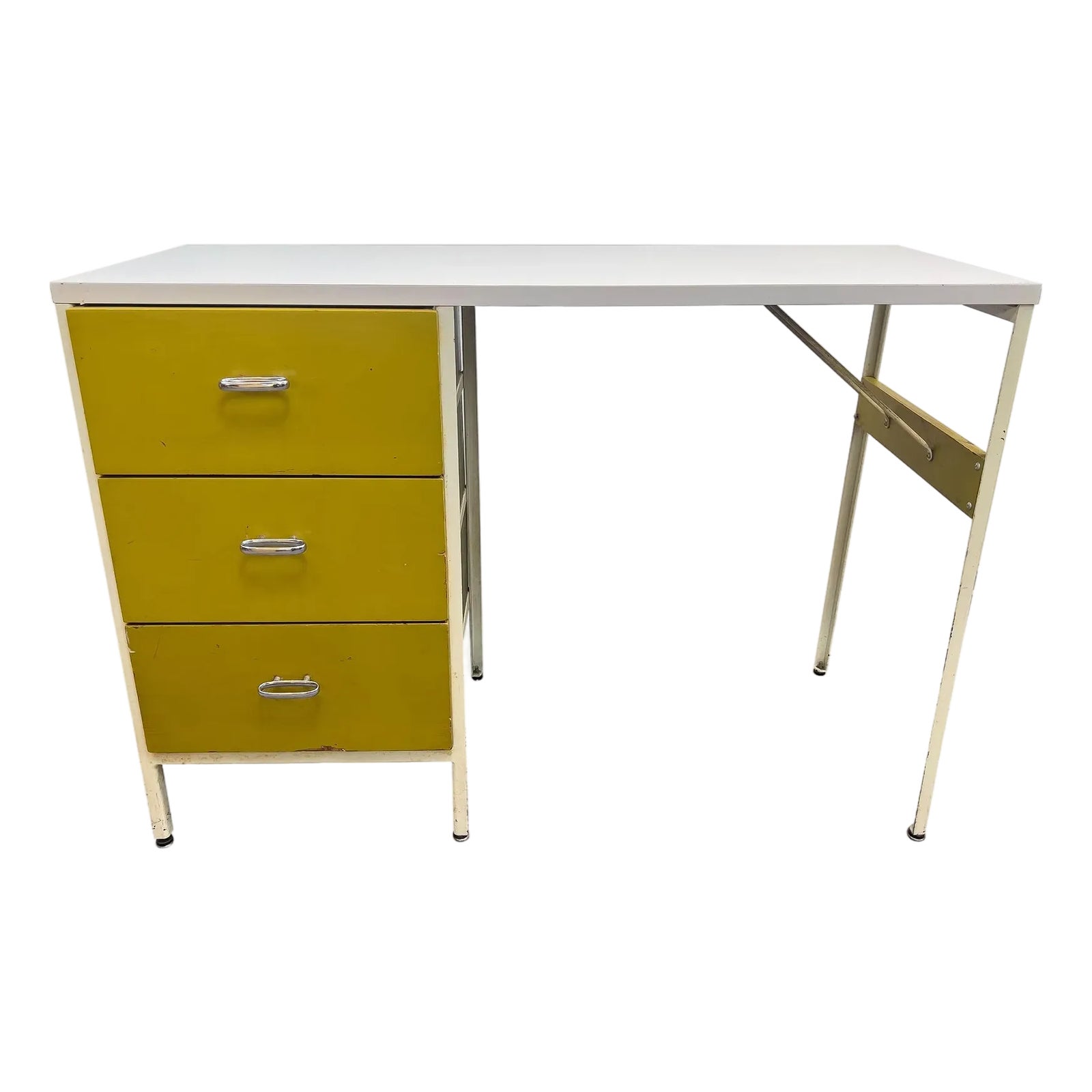 1950s George Nelson for Herman Miller Steel Frame Case Desk | Chairish