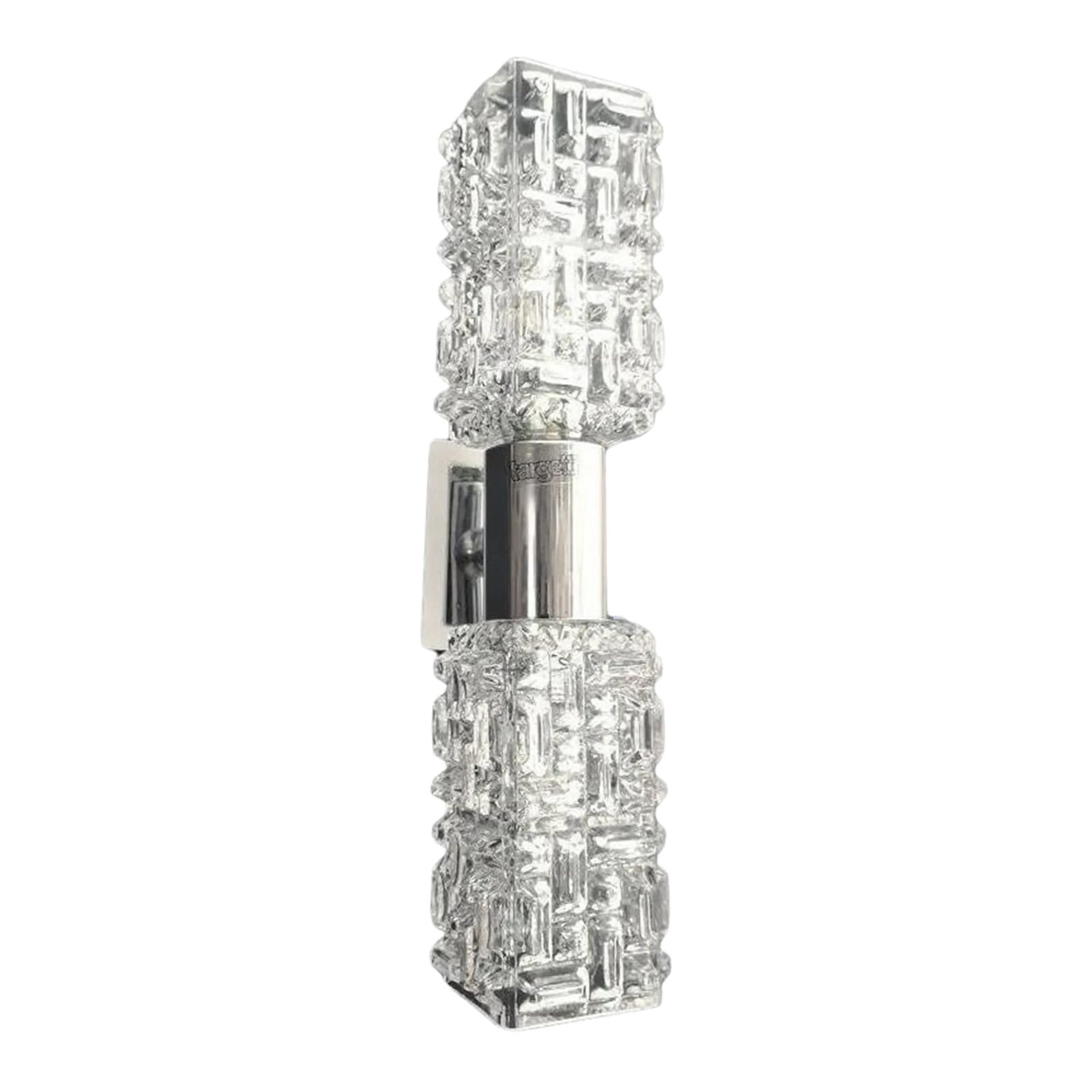 1970s Faceted Crystal Sconce by Targetti | Chairish