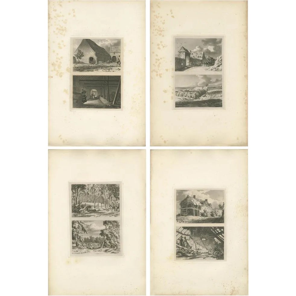 Robert Hills, Flanders and Holland, 1820, Paper, Set of 4 | Chairish