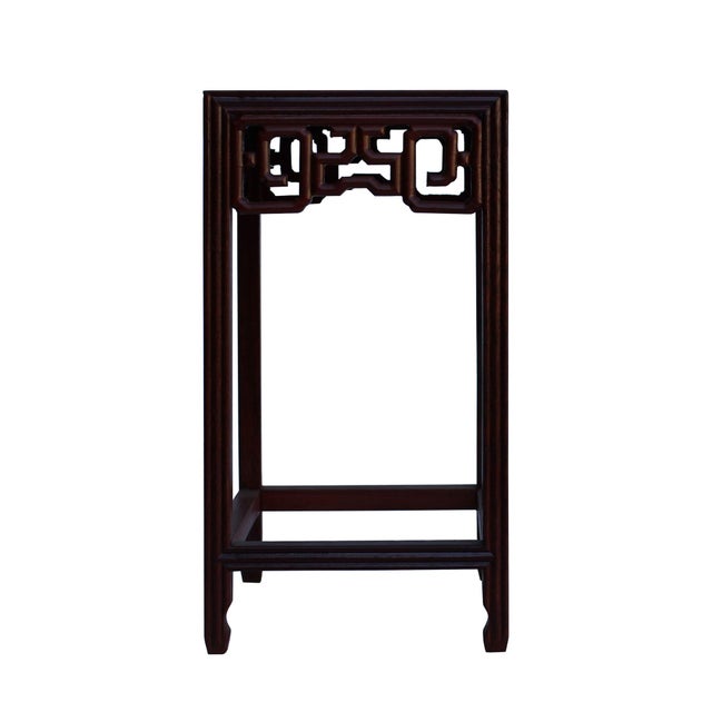 Chinese Brown Wood Square Tall Table Top Stand Display Easel 4.75 ...