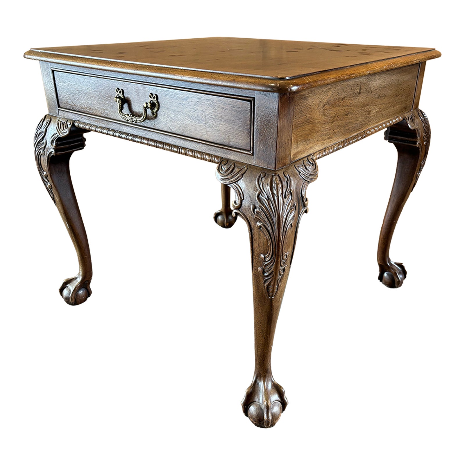 Vintage Henredon Furniture Square Table | Chairish