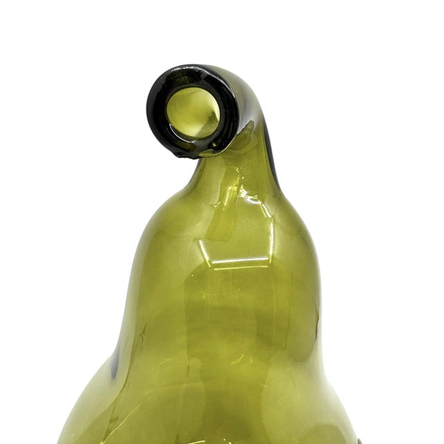 Midcentury Hand Blown Pear Shaped Glass Terrarium/ Art Glass | Chairish