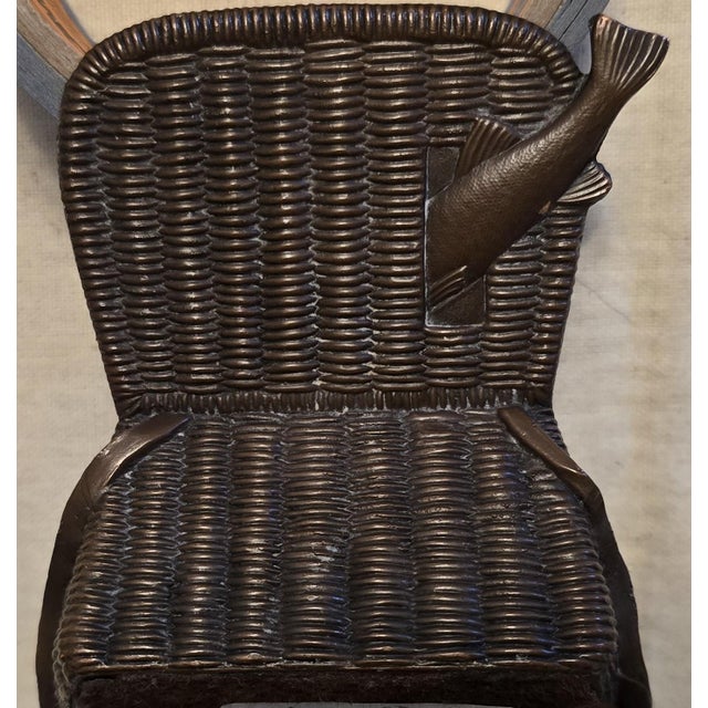 Vintage Jennings Brothers Cast Metal Fish Creel Coin Tray | Chairish