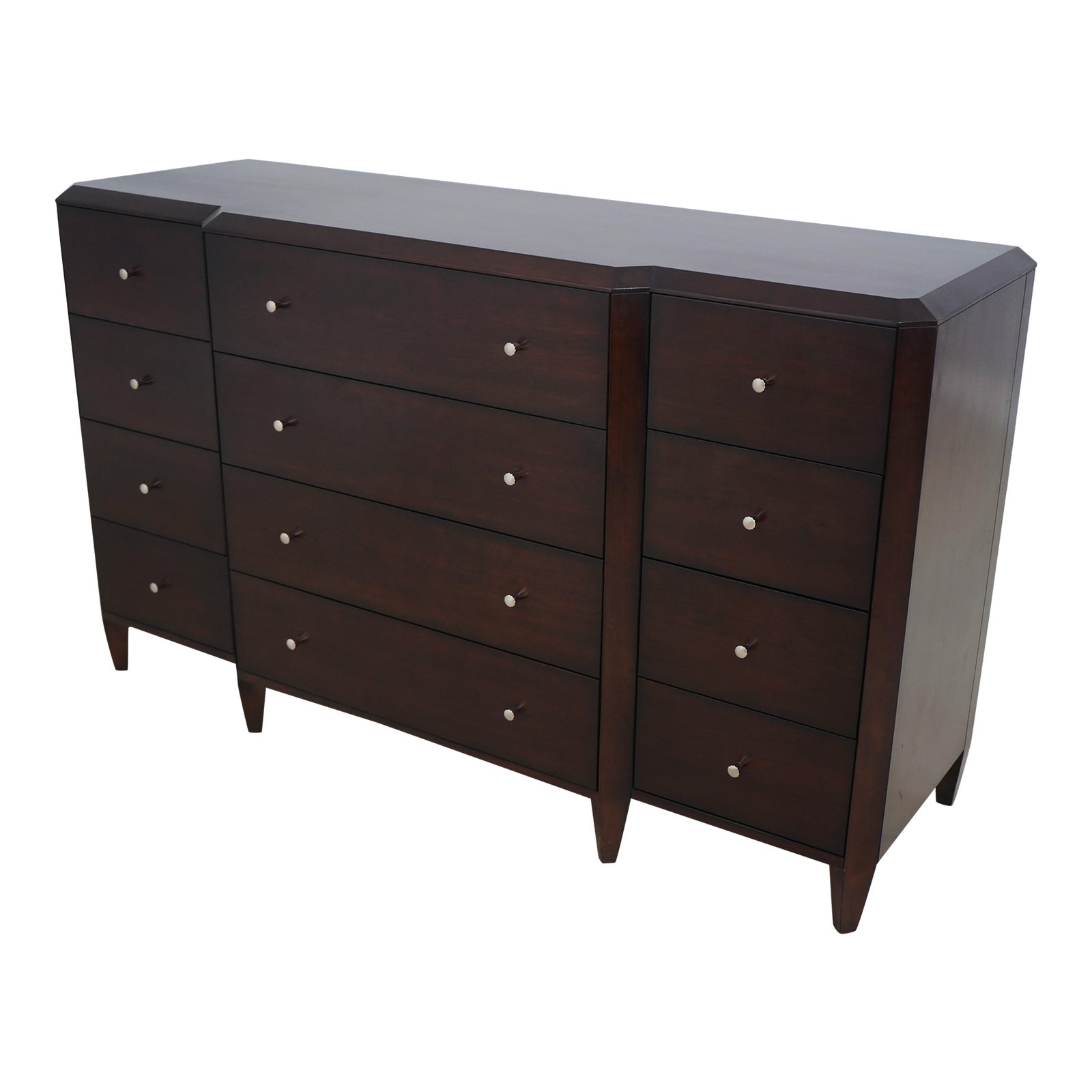 Hickory White 12 Drawer Modern Design Dresser | Chairish