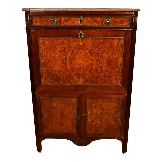 1840s Antique Louis Philippe French Louis XV Burl Walnut & Marble ...