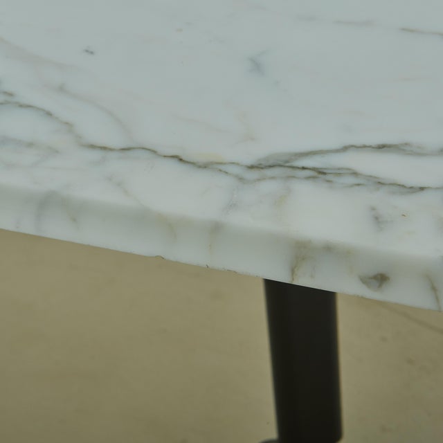 High Table With Calacatta Marble Top by Joseph D’Urso for Knoll, 1990s | Chairish