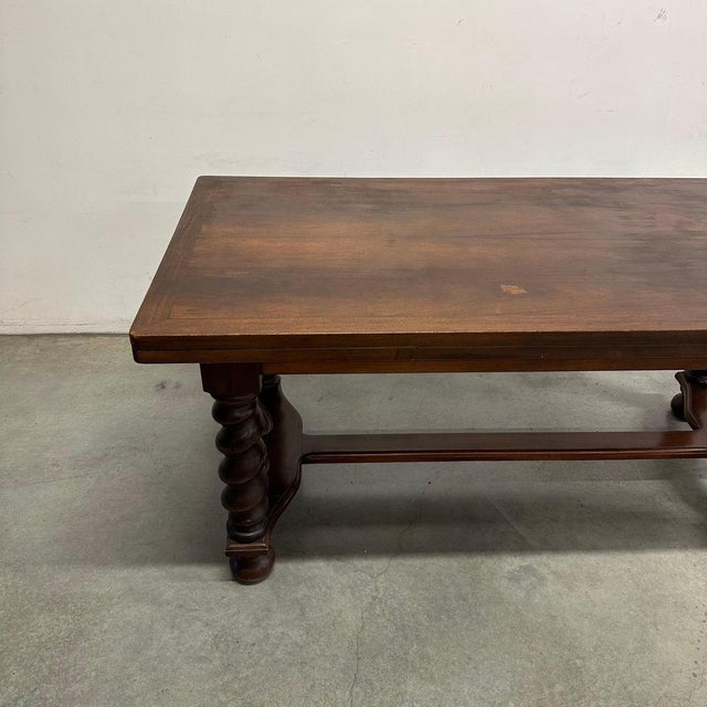 Vintage Walnut Farm Table | Chairish