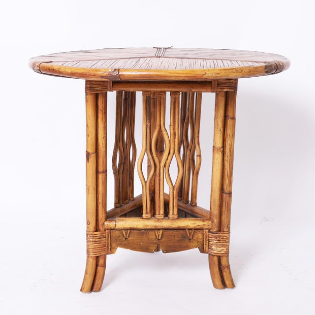 1970s Bamboo British Colonial Style Table by Palecek | Chairish