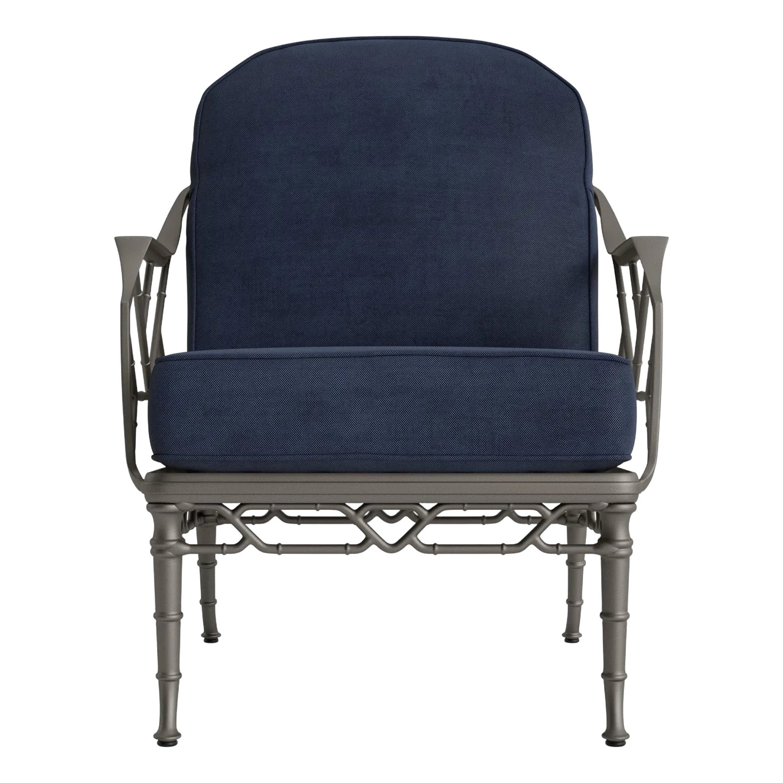 Brown Jordan Calcutta Lounge Chair, Mica frame with Fusion Neptune ...