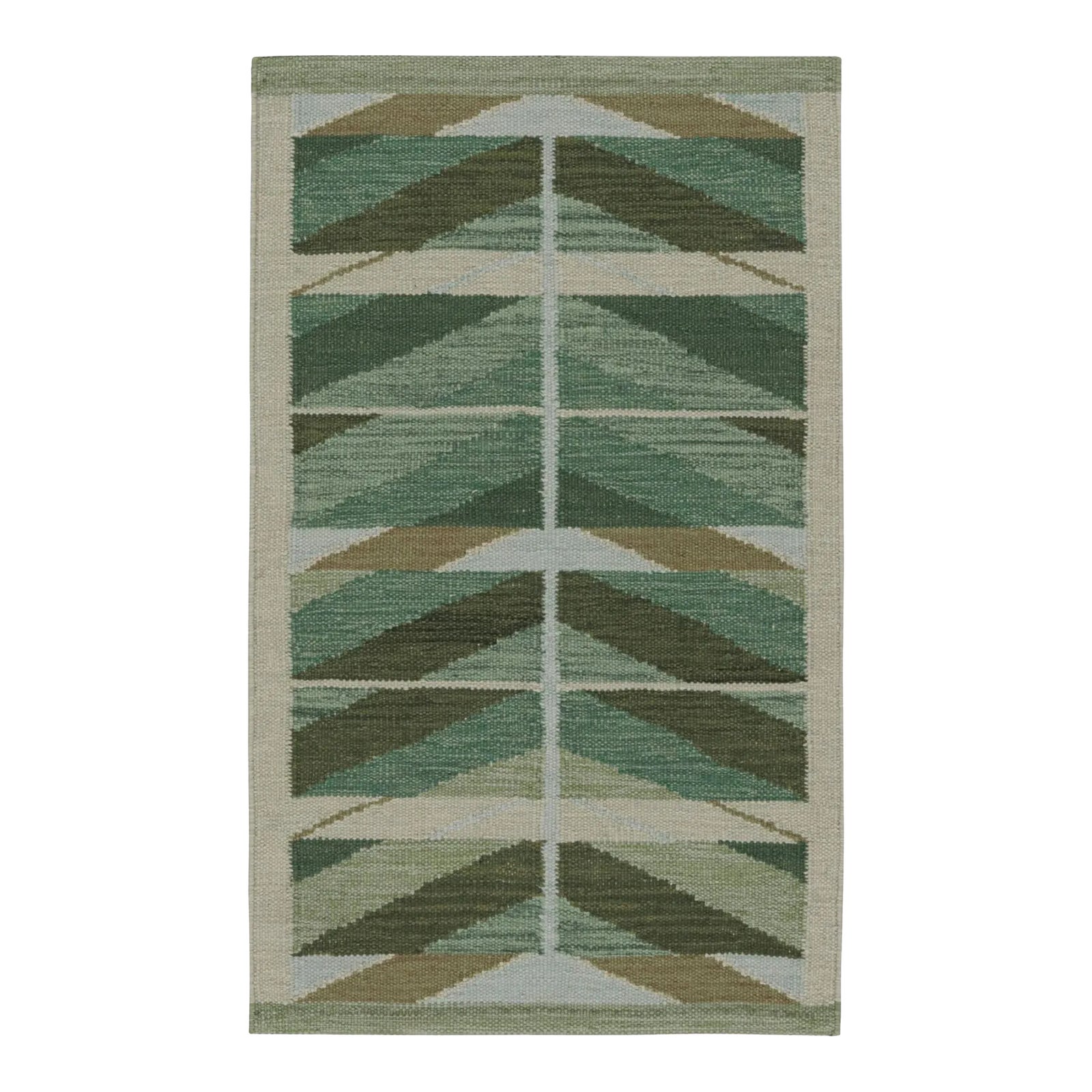 Rug & Kilim’s Scandinavian Style Kilim With Geometric Patterns in Tones ...