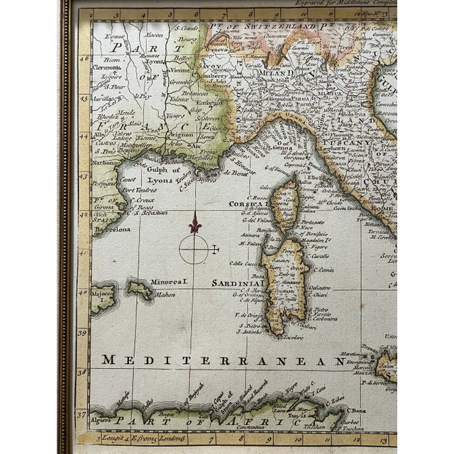 Antique Engraved Map of Italy for Middleton's Complete System of ...