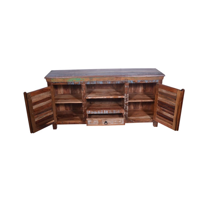 Perth Rustic Two Door Media Cabinet | Chairish