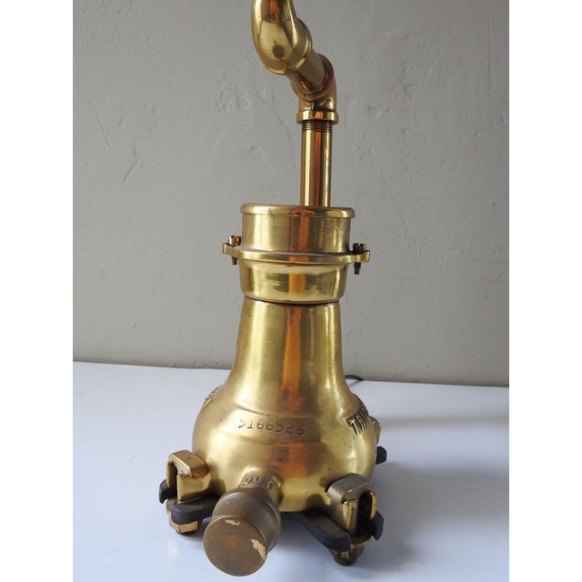 Vintage Industrial Brass Pipe & Meter Table Lamp | Chairish