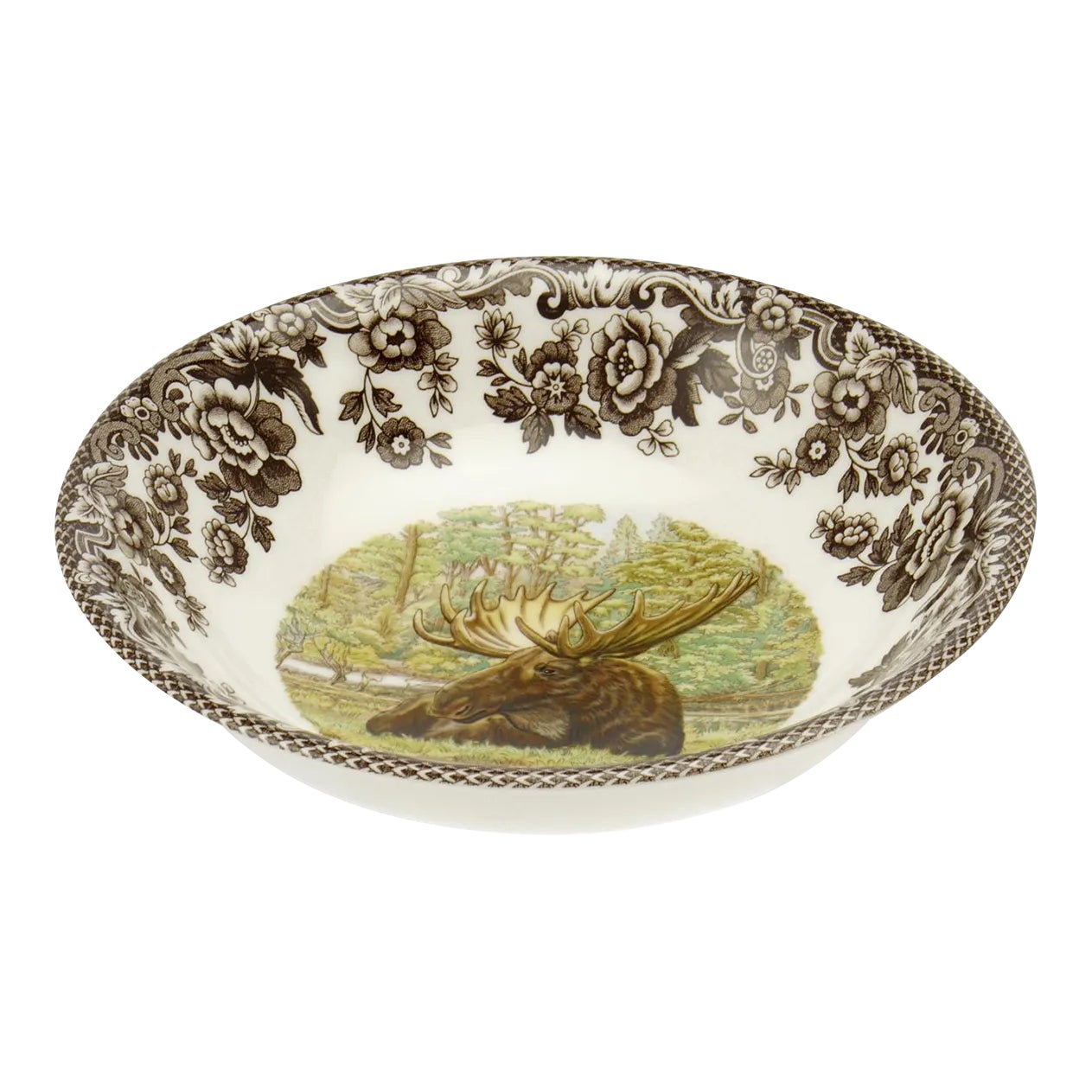 Spode Woodland Moose Cereal Bowl 6.25", Moose | Chairish