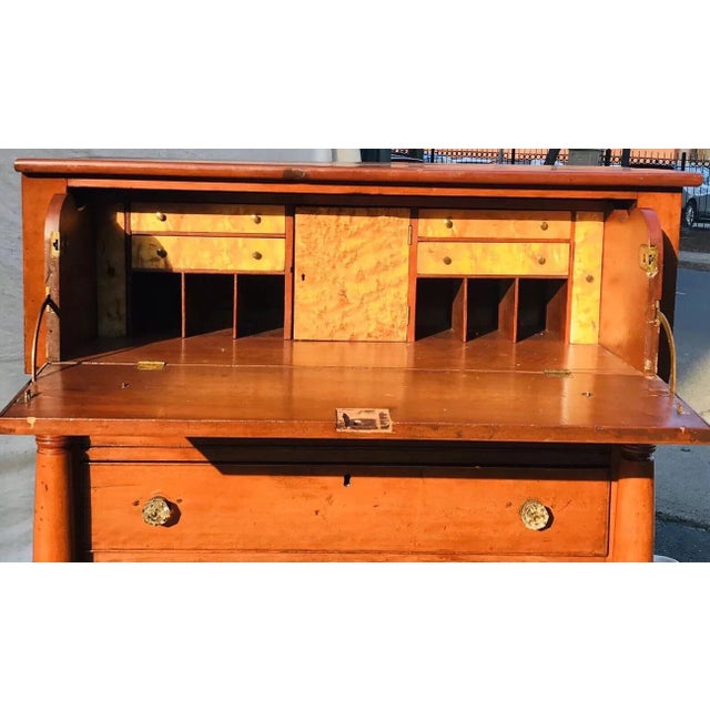 Early 19th Century Antique Sheraton New England Cherry & Birds Eye ...