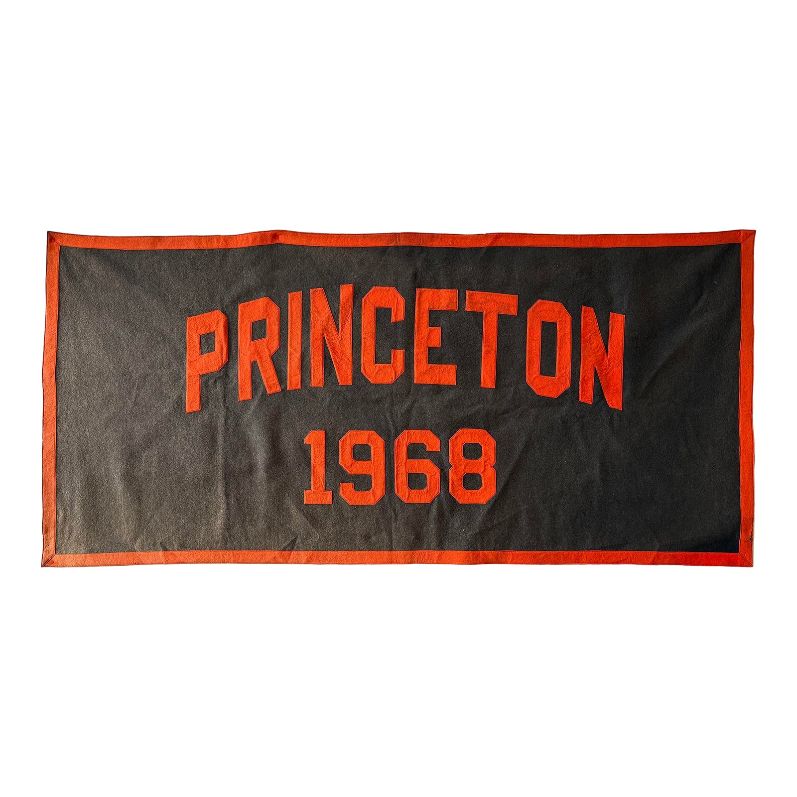 1968 Princeton Wool Felt Banner | Chairish