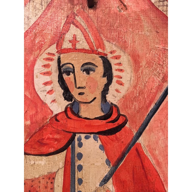 Vintage Modern Santa Fe Retablo - Saint Nickolas by Irene Martinez ...
