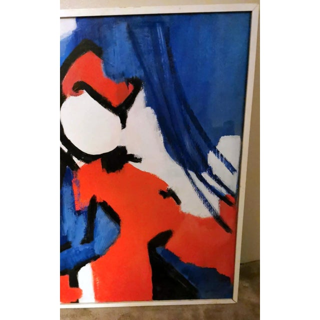 1980s French Symbolic Expressionism Oil Painting Depicting French ...