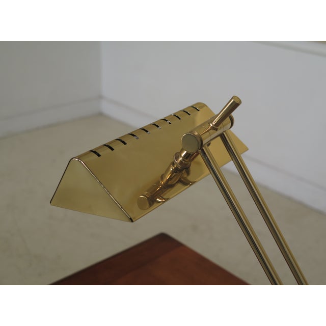 Modern Brass & Steel Adjustable Arm Desk Lamp | Chairish