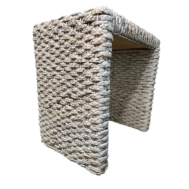 2 Braided Jute Waterfall End Tables | Chairish