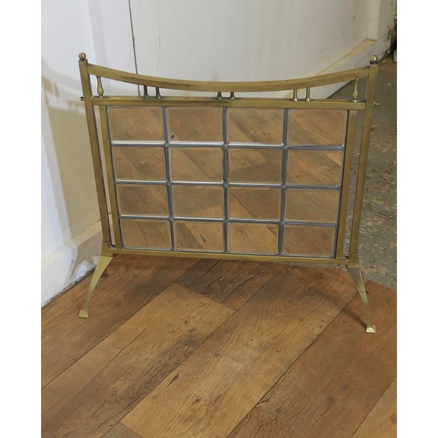 Victorian Brass and Mirror Fire Screen, 1890s | Chairish