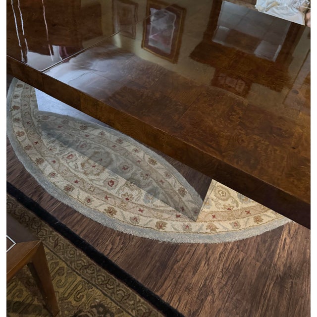 1976 Attributed to Milo Baughman Olive Burl Extension Dining Table on ...