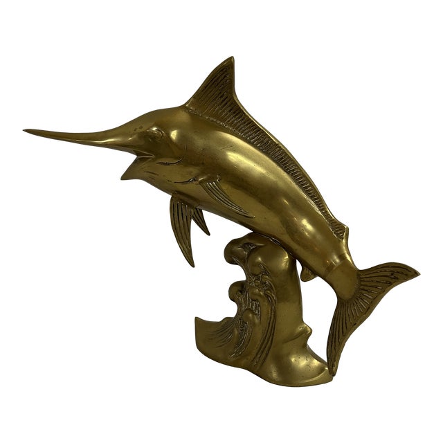 1970's Mid Century Modern Brass Swordfish | Chairish