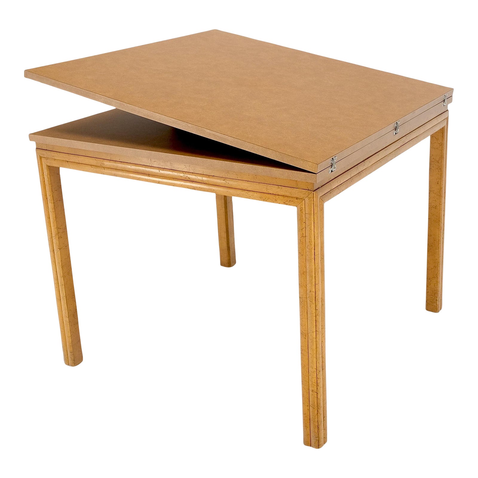 Mid-Century Modern Flip Top Square Melamine Kitchen Dining Game Table | Chairish